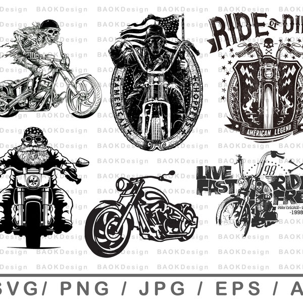 Motorcycle Svg - Etsy