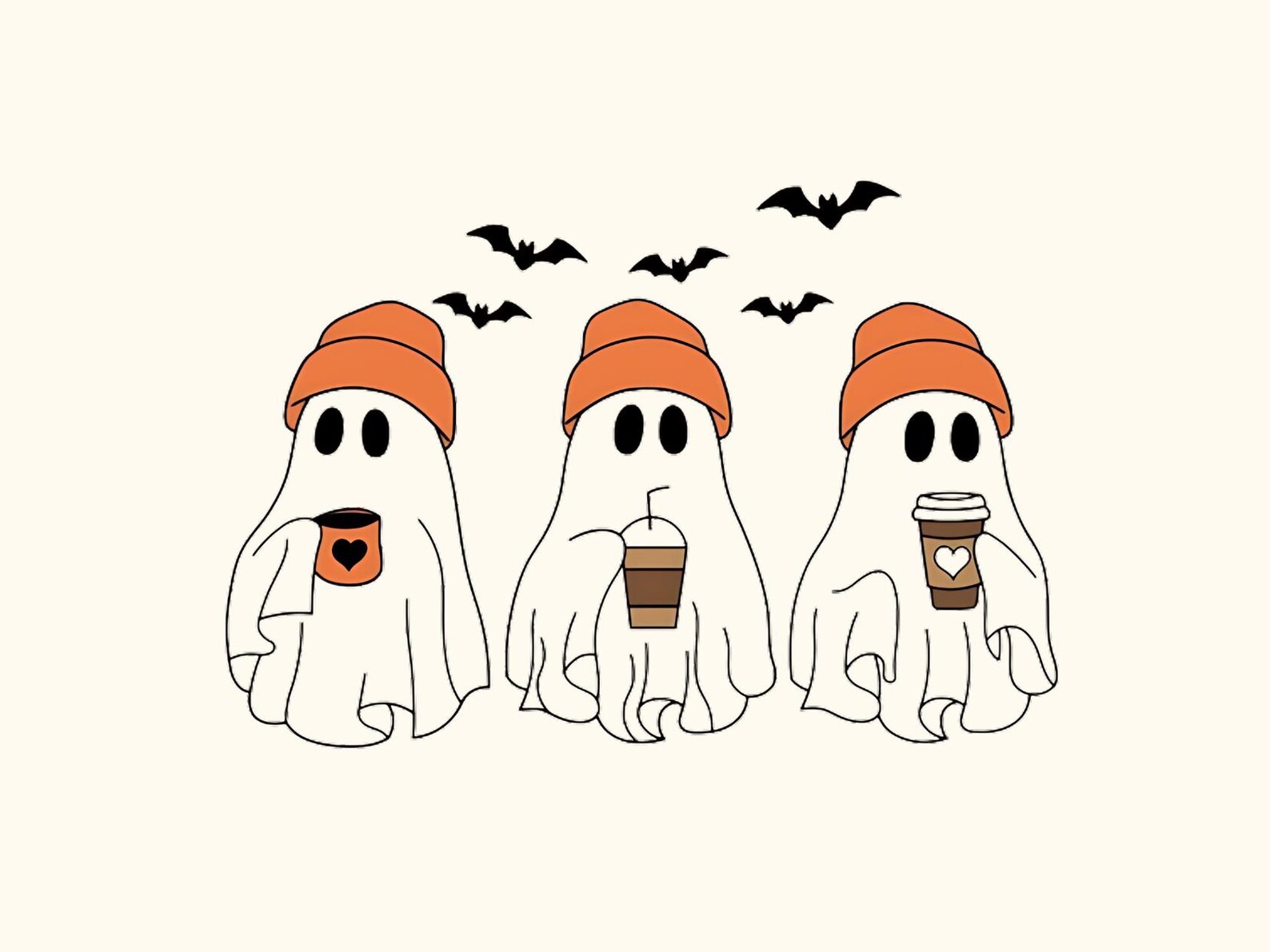 Cute Ghost Png, Halloween Png, Coffee Png, Bougie Png, Bougie Ghost ...