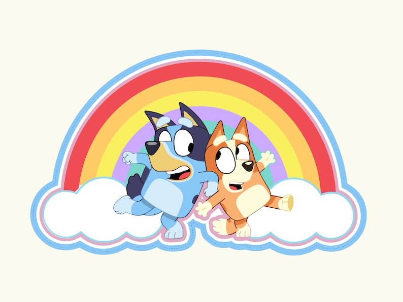 Bluey Rainbow Png, Bluey Friends Png, Bluey Png, Bluey Birthday Png ...