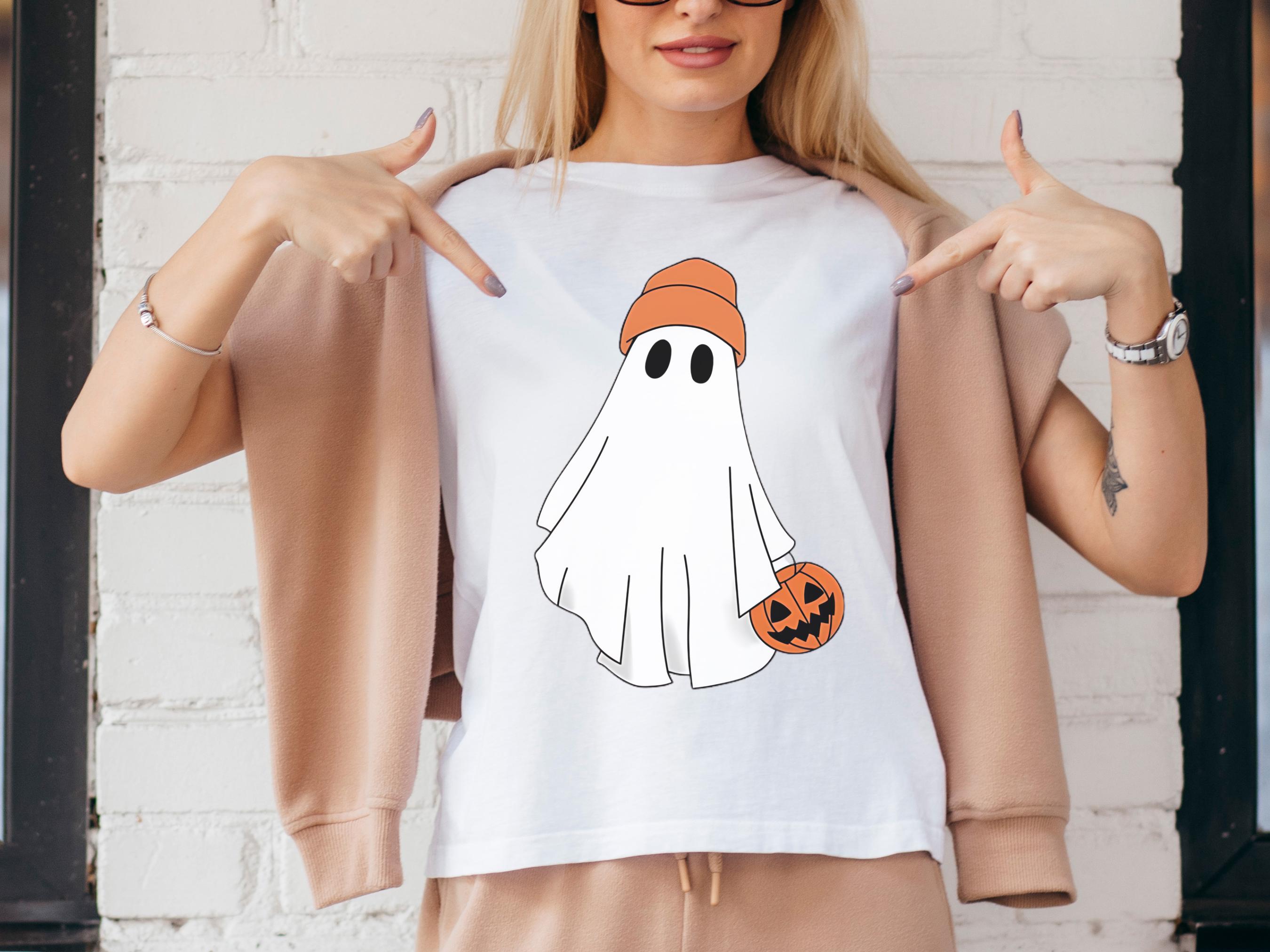Cute Boo Jee Ghost Barista Png, Halloween Png, Coffee Png, Bougie Png ...