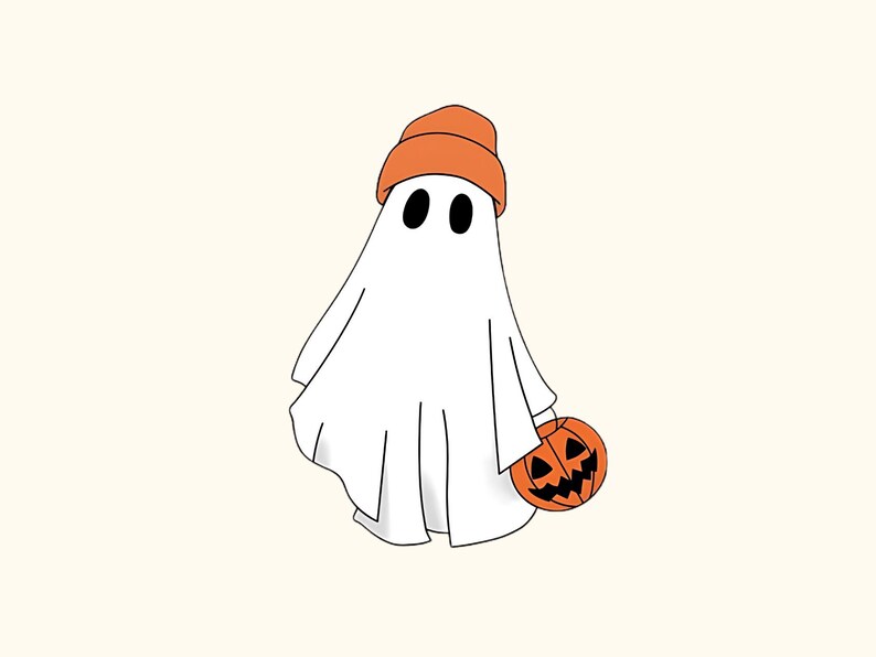 Cute Boo Jee Ghost Barista Png, Halloween Png, Coffee Png, Bougie Png ...