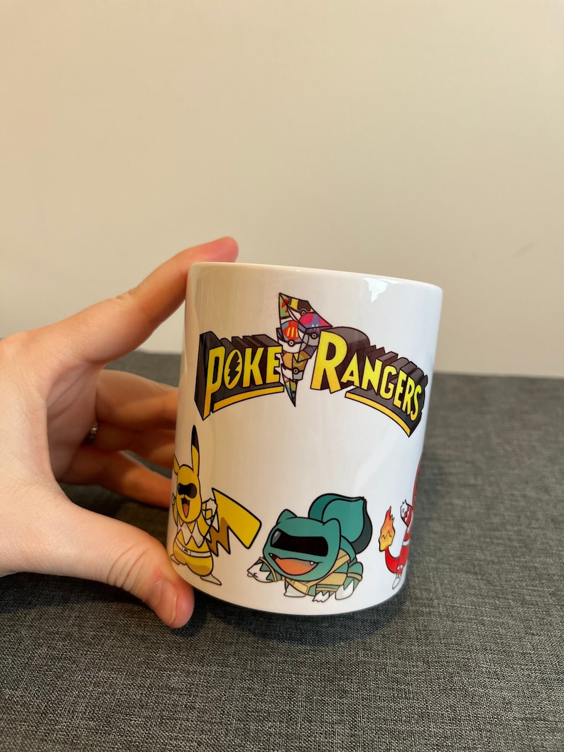 Pokerangers Ceramic Mug, Pokemon Power Rangers Mashup - Etsy