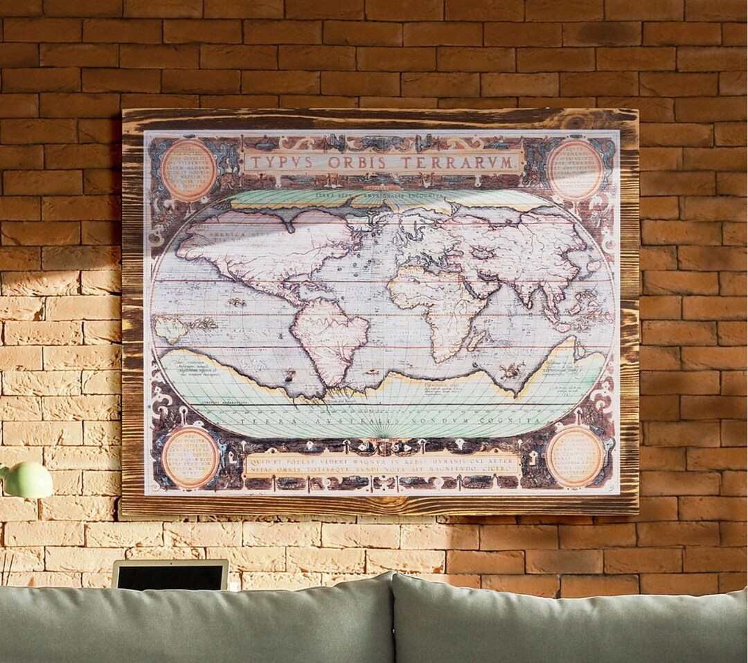 Old World Map Wall Art Rustic Wood Wall Art World Map Wood Wall Art ...