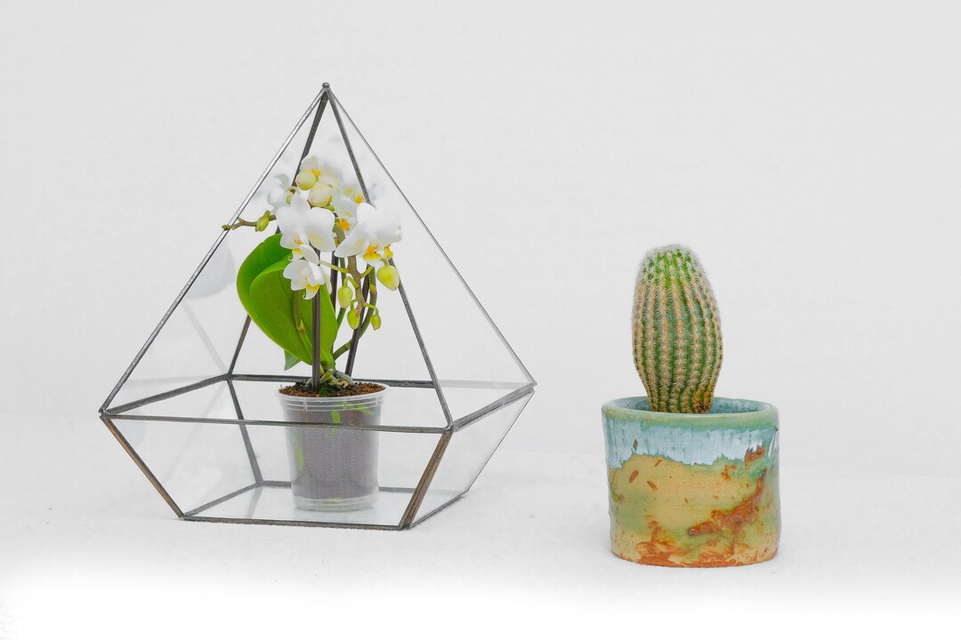 Square Prism Geometric Terrarium, by Kraftzon, Glass Container ...