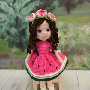 Amigurumi Doll Watermelon, Watermelon Doll, Amigurumi Princess Doll ...