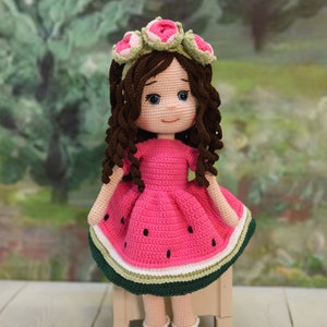 Amigurumi Doll Watermelon, Watermelon Doll, Amigurumi Princess Doll ...