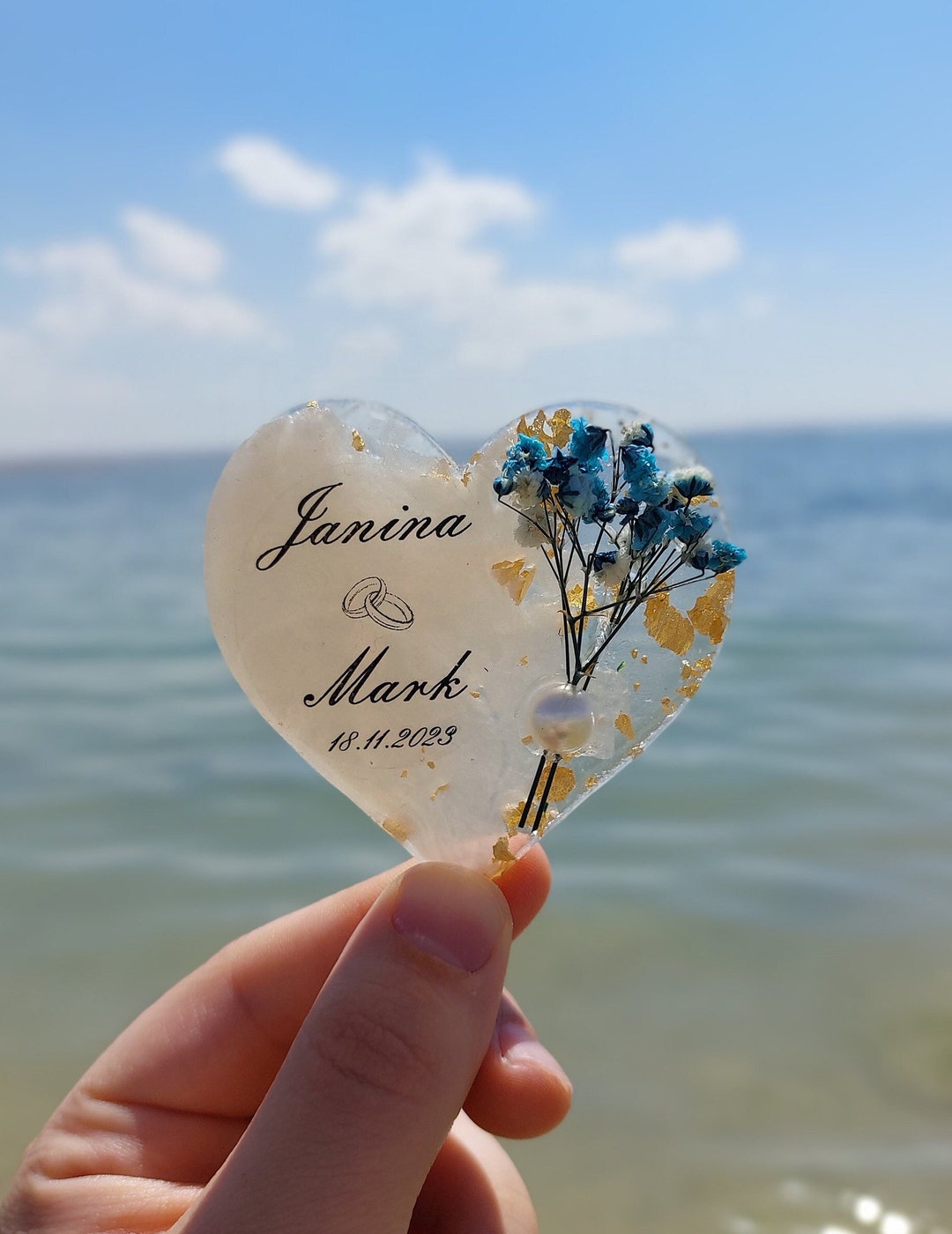 Personalized Magnet Favor, Epoxy Magnet, Engagement Gift, Bridal Shower ...
