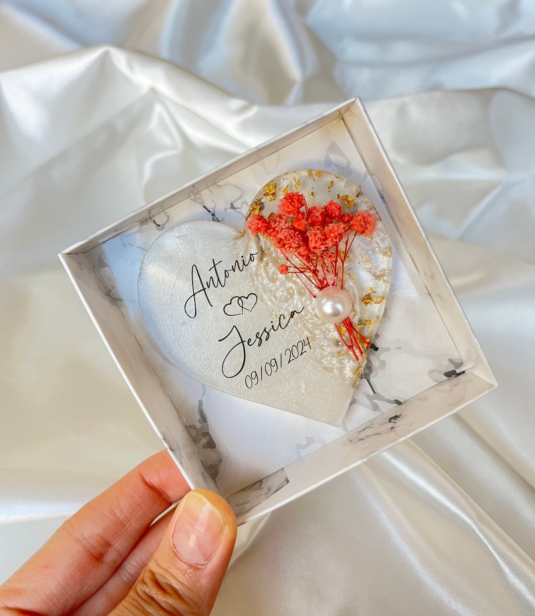 Personalized Magnet Favor, Epoxy Magnet, Engagement Gift, Bridal Shower ...