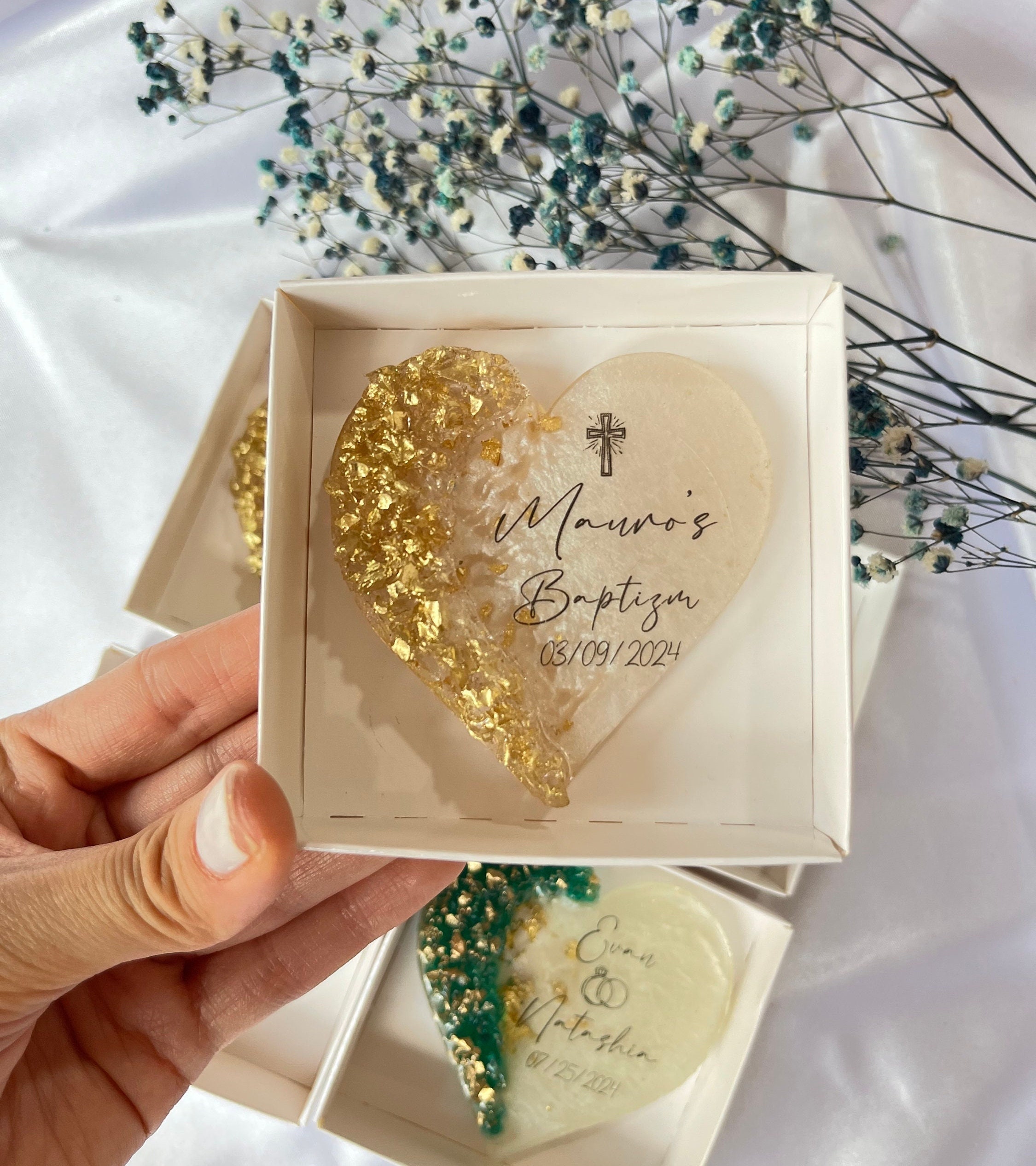 Personalized Baptism Party Magnet Favors,mi Bautizo, Communion Favor ...
