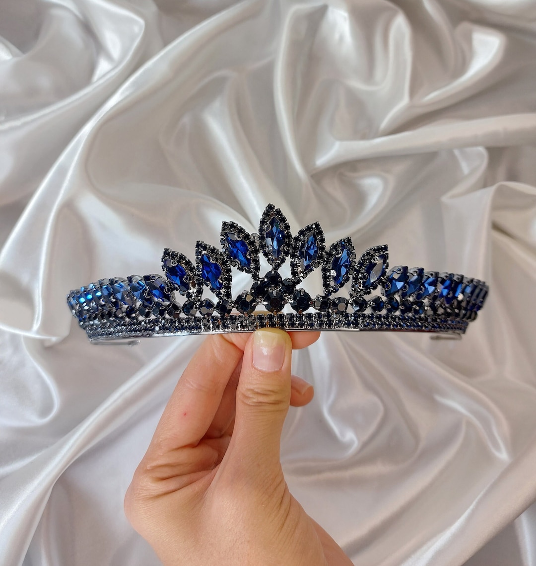 Blue Henna Tiaracrystal Tiarahenna Tiara Bridal Crown - Etsy
