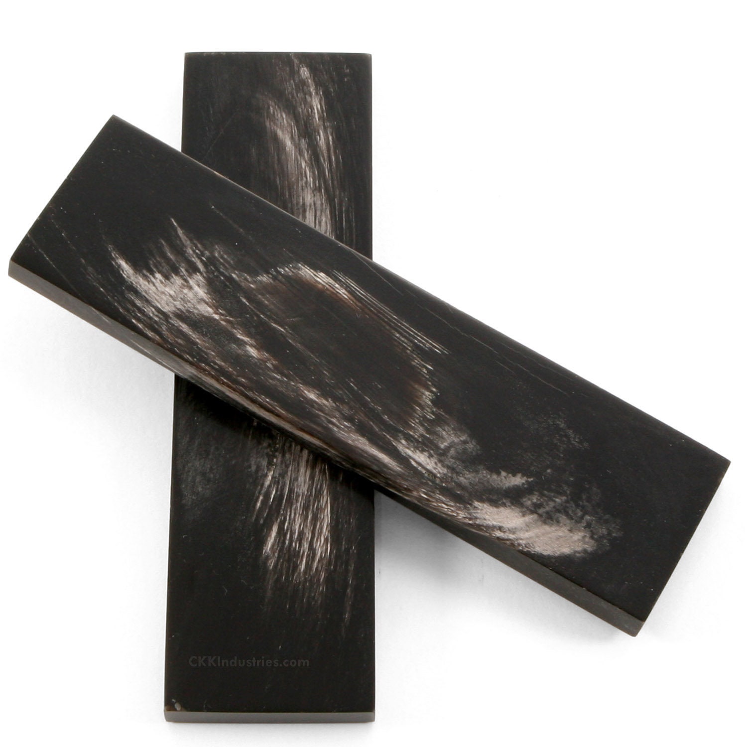 Buffalo Horn Knife Handle Scales - (flat Top) - (black/white ...
