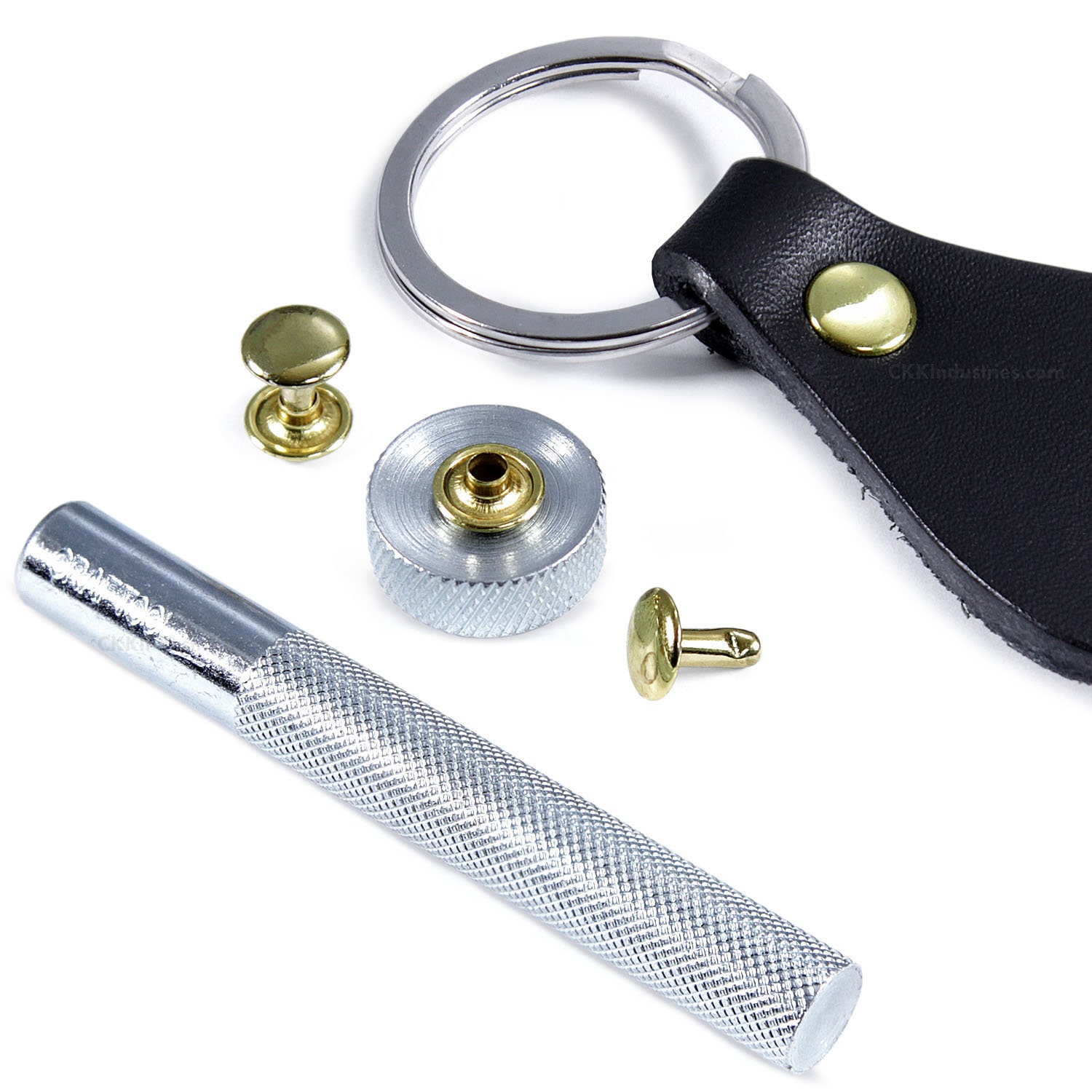 Double Cap Rivet Hand Setter Tool includes Base and Ram for Double Cap ...