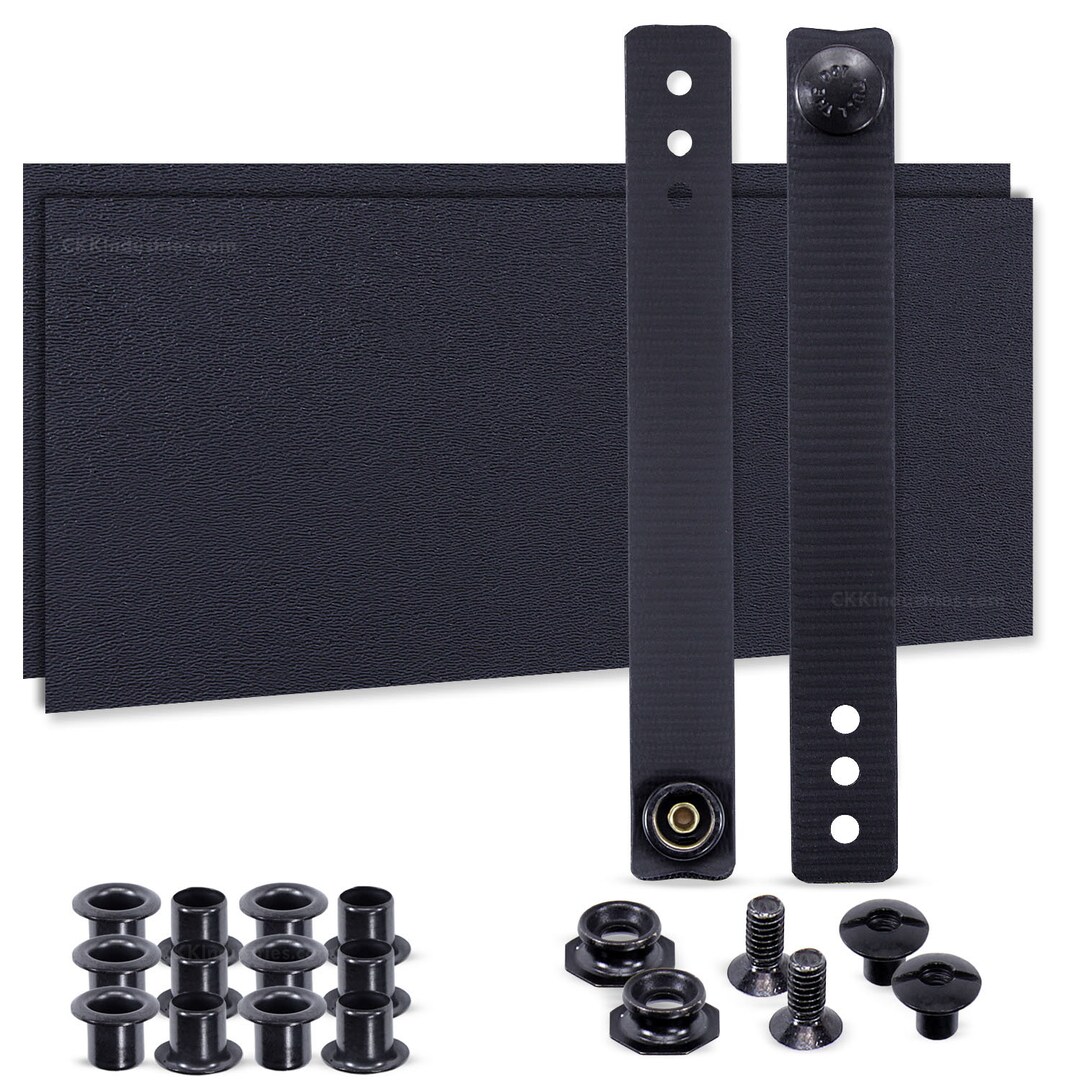 DIY Sheath Making Kit 2-piece Design BOLTARON® Black w/iwb Soft Loops w ...