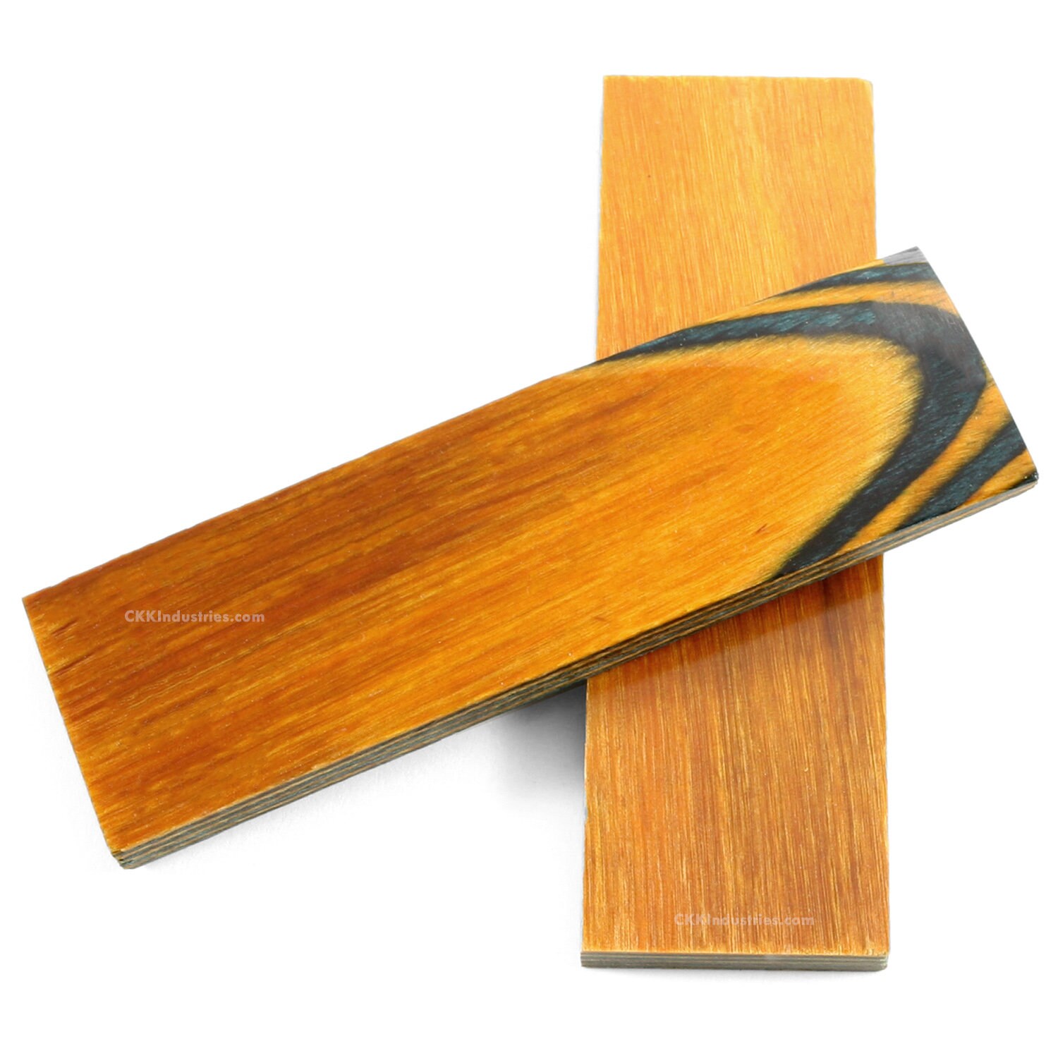 Dymalux Knife Handle Scale Set - (layered Wood) - (alliance) - (gold ...