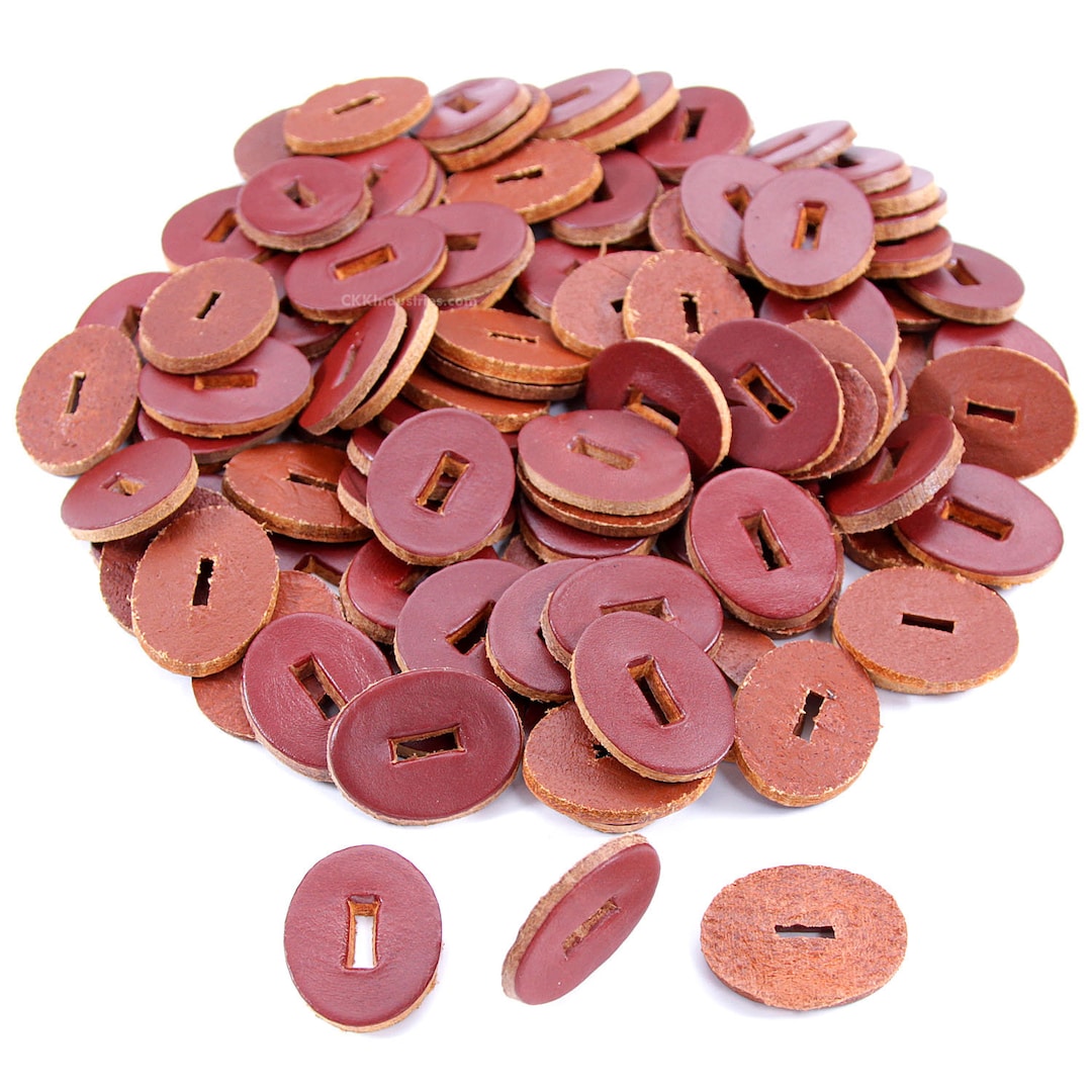 Cowhide Leather Handle Washers - Oval - (1.30 X 1.00 X .125 ...