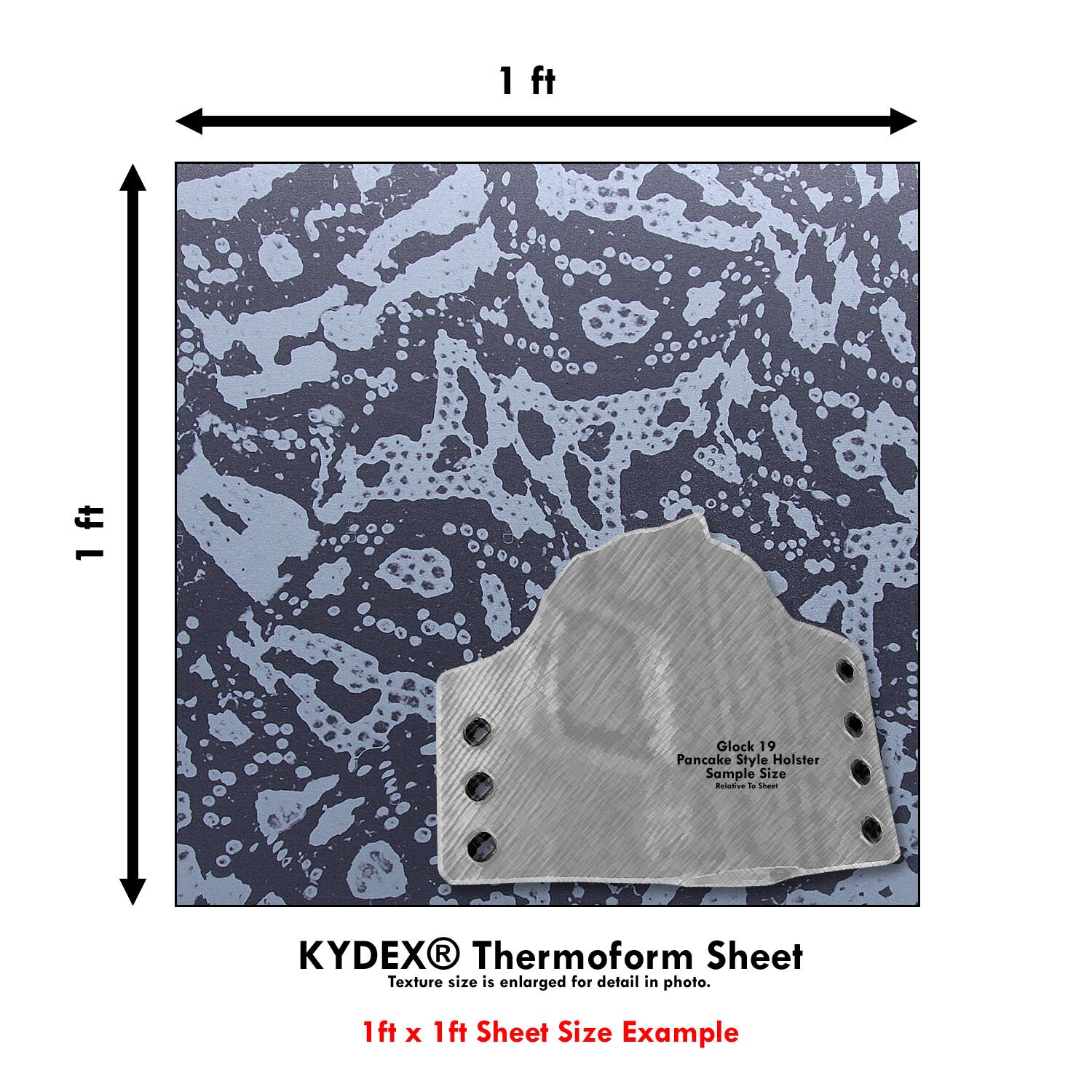 KYDEX Infused Thermoform Sheet Liquid Metal glossy platinum venomous ...