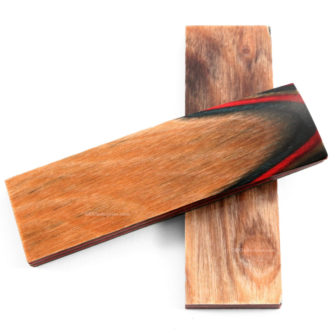 Dymalux Knife Handle Scale Set layered Wood americana - Etsy