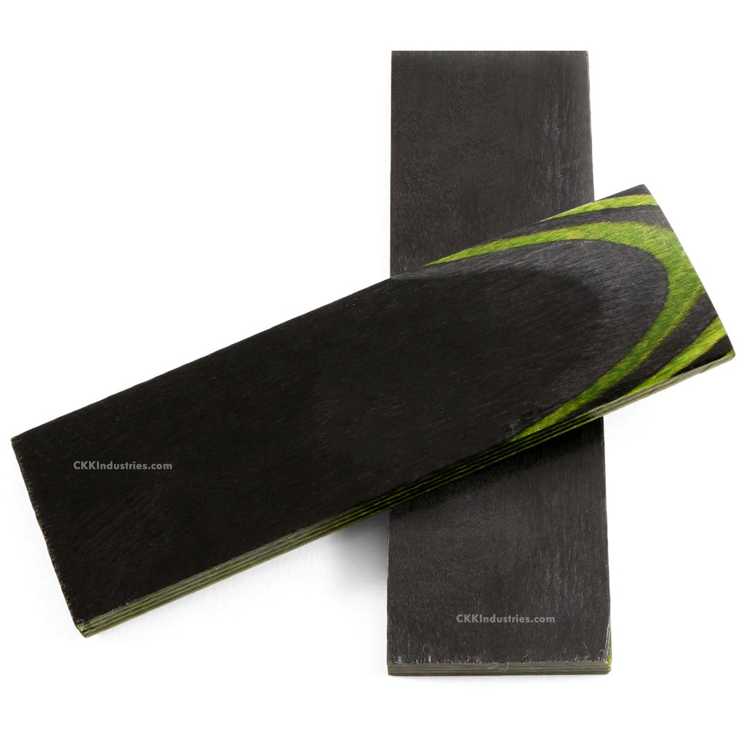 Dymalux Knife Handle Scale Set - (layered Wood) - (green Hornet ...