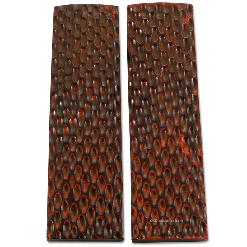 Buffalo Horn Knife Handle Scales - (standard Jigged) - (honey) - (4 ...