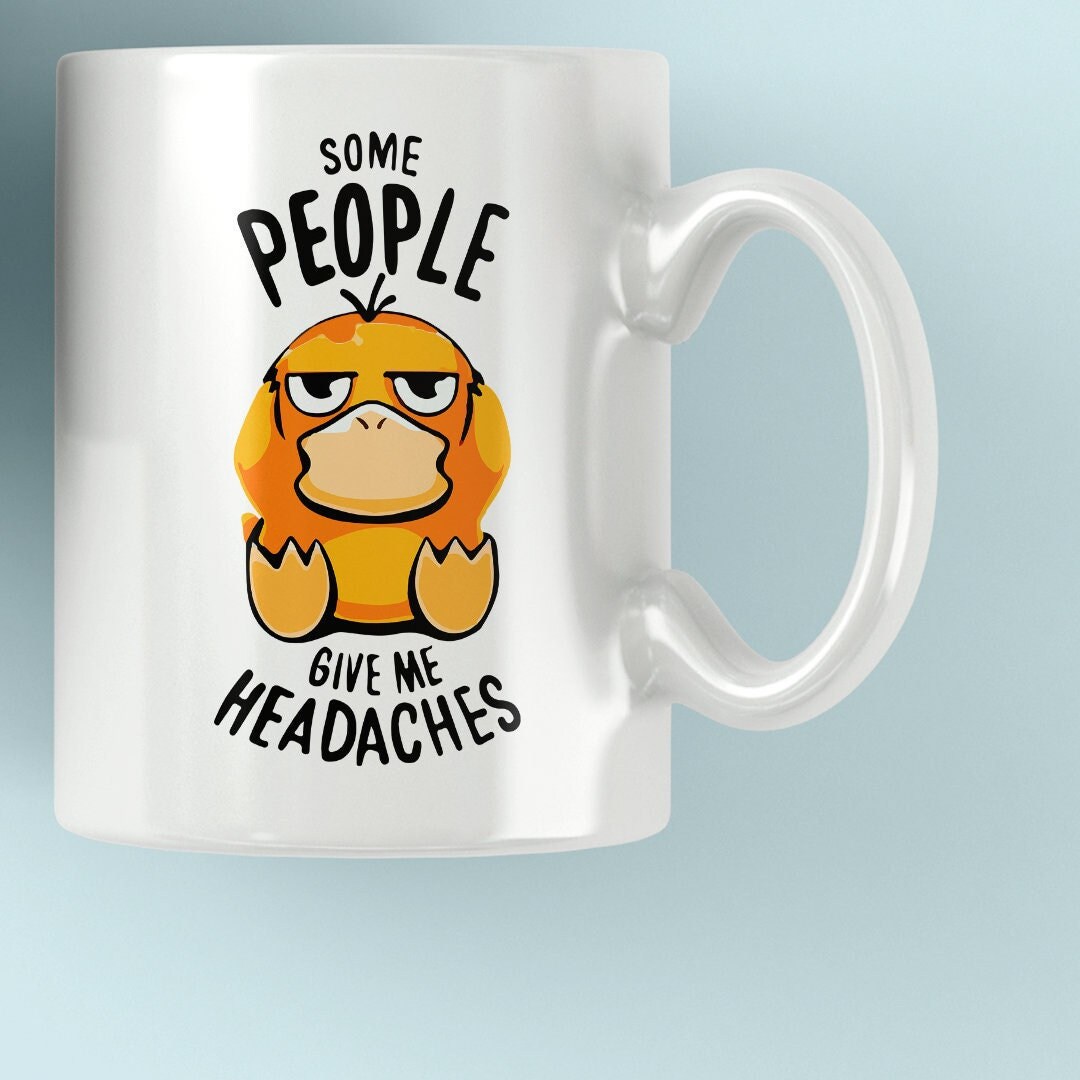 Pokemon Psyduck Funny Coffee Mug Funny Mugs Pokemon Mugs - Etsy