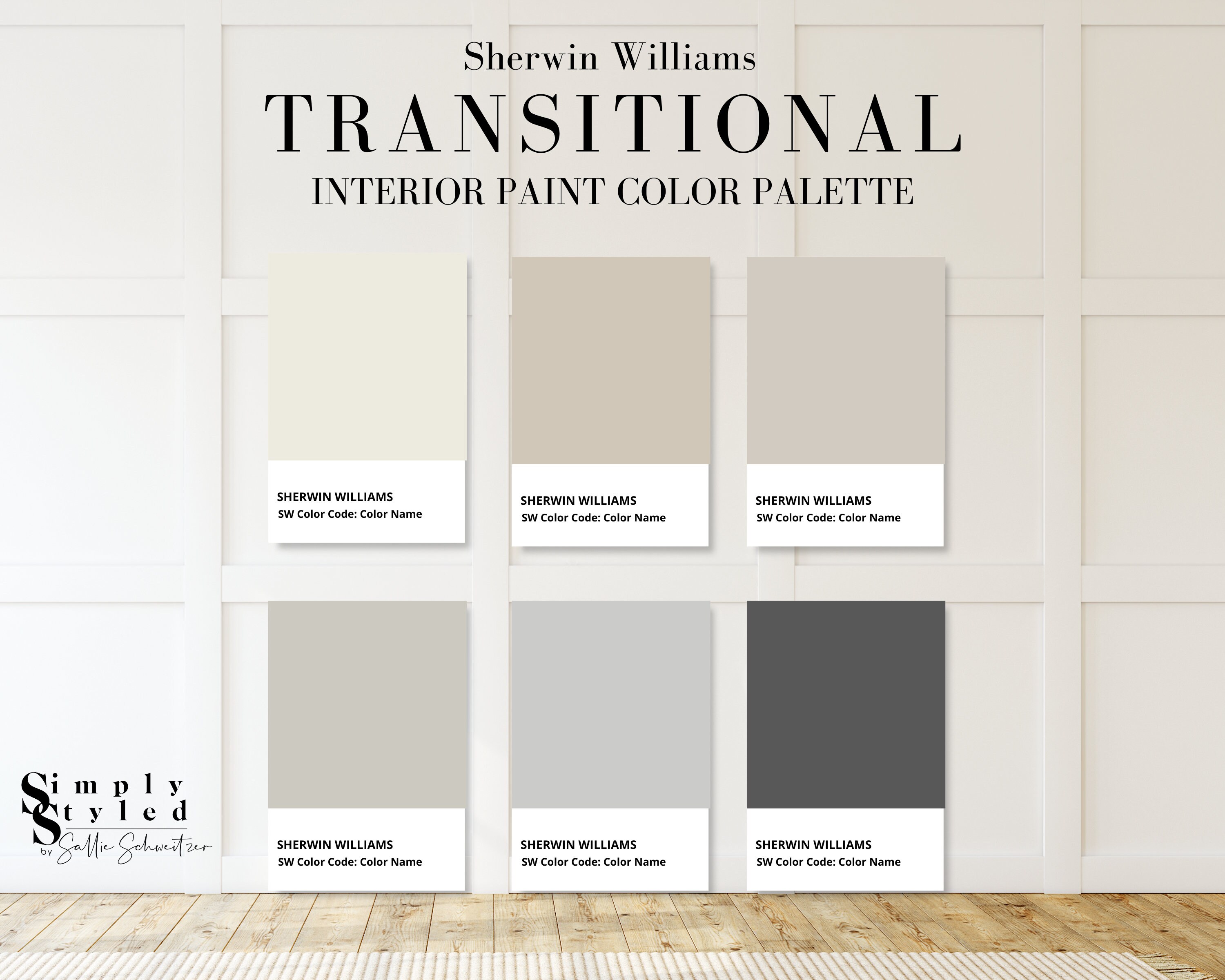 Transitional Interior Paint Palette Guide | Professional Home Interior ...