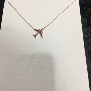 Airplane Necklace Silver Airplane Necklace - Etsy