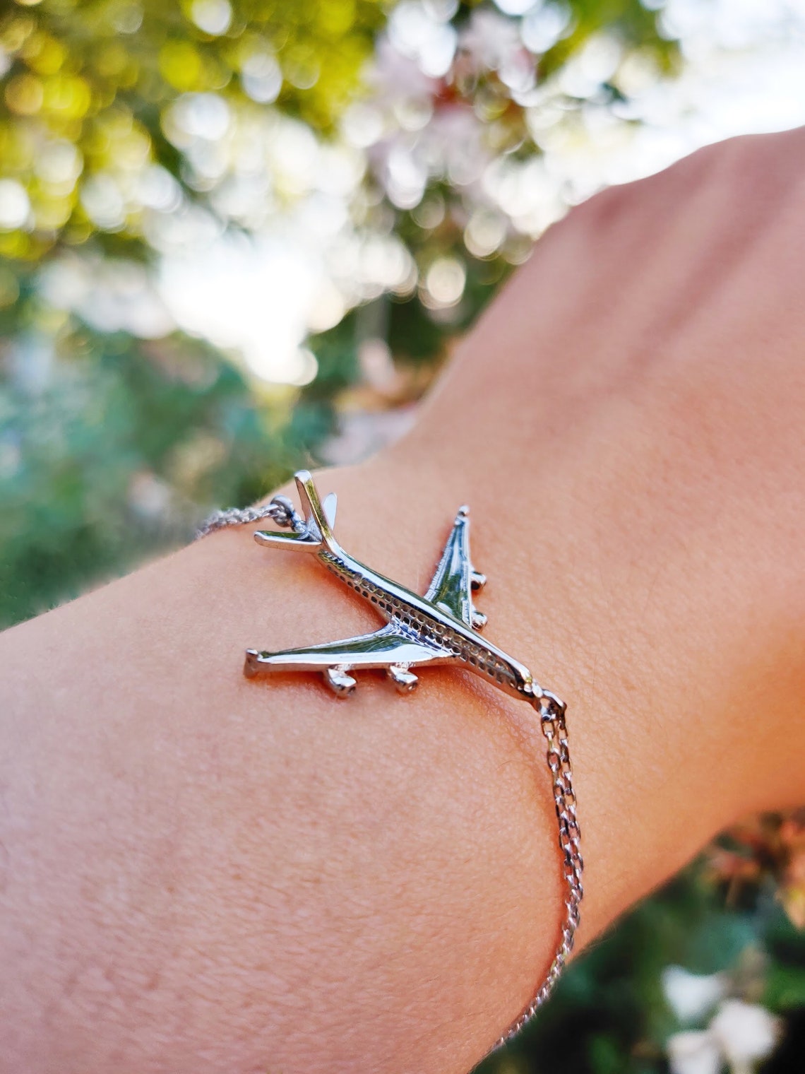 Airbus A380 Silver Bracelet - Etsy