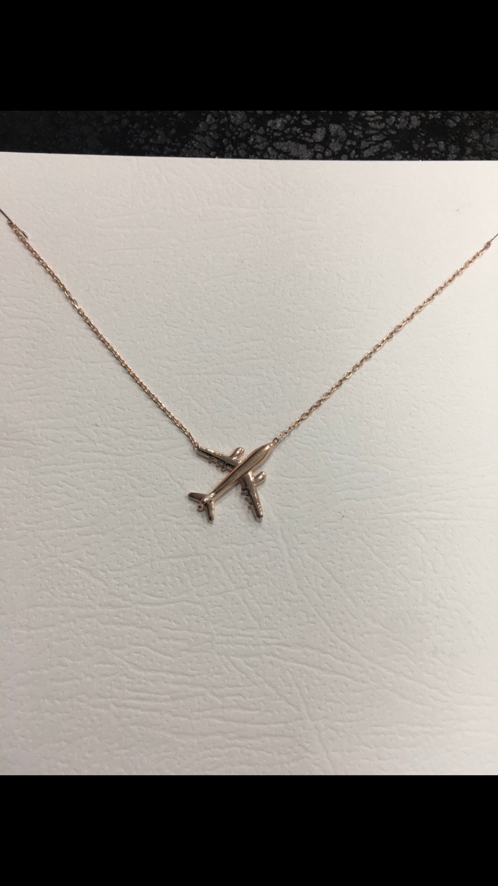 Airplane Necklace Silver Airplane Necklace - Etsy