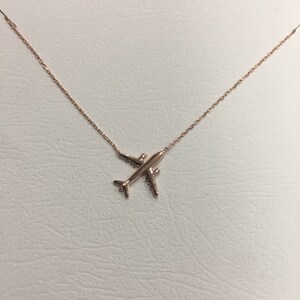 Airplane Necklace Silver Airplane Necklace - Etsy