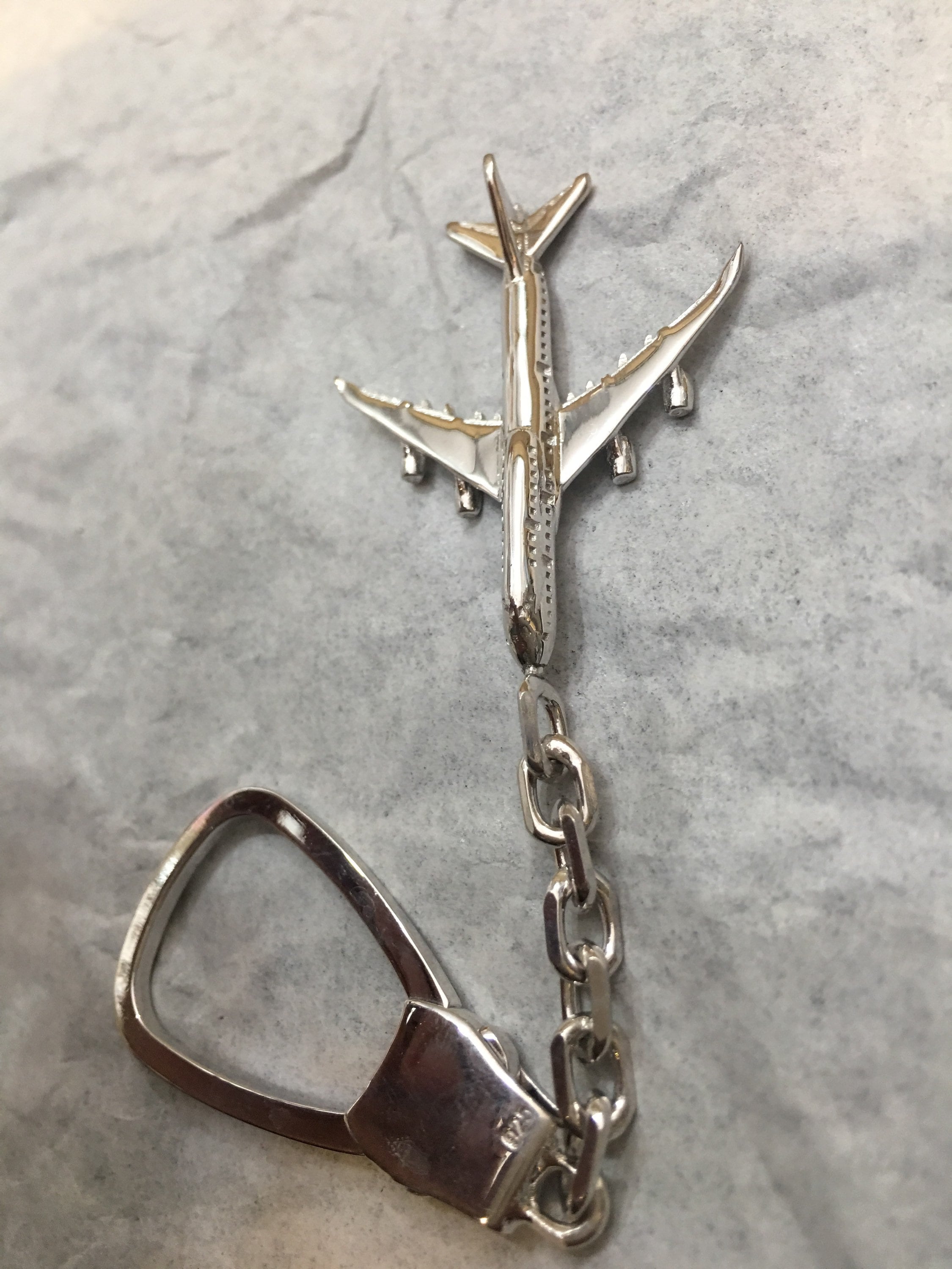Boeing 747-8 Silver Key Chain - Etsy