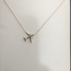 Airplane Necklace Silver Airplane Necklace - Etsy