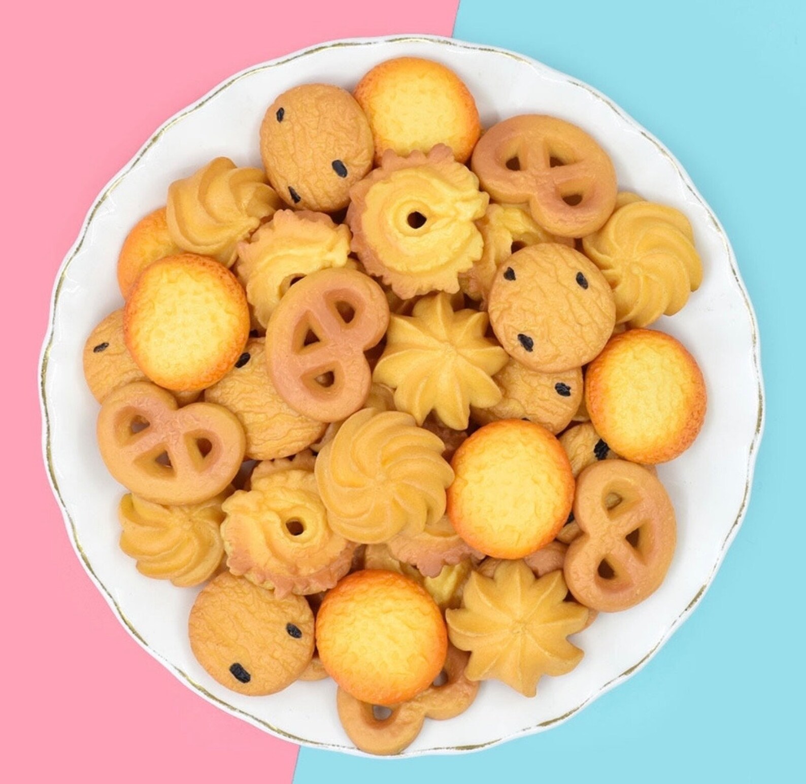 5pcs/lot Fake Food Biscuits Resin Kawaii Miniature Accessories ...