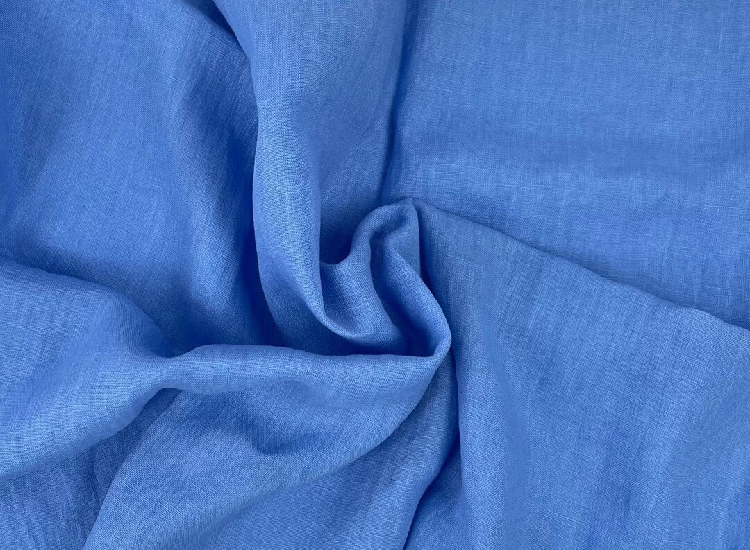 100% Light Blue Linen Fabric, Linen by the Meter Cut to Measure, Linen ...