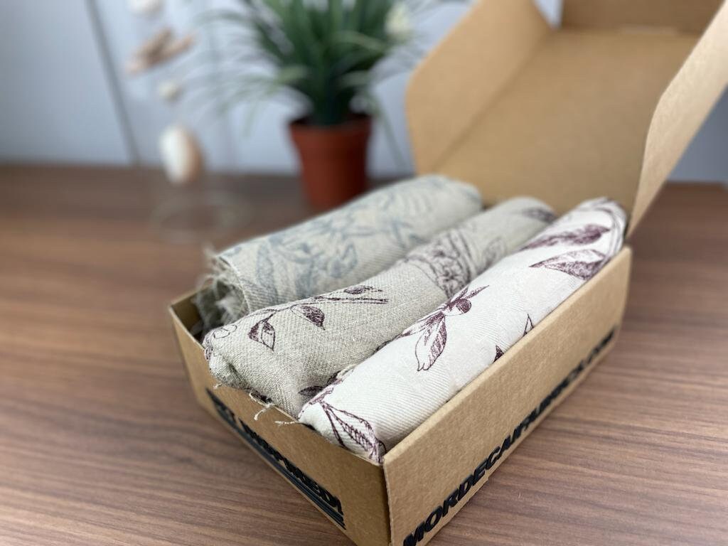 PINK FANTASY Bundle of 100% Linen Fabric Bundles, Ideal for Craft or ...