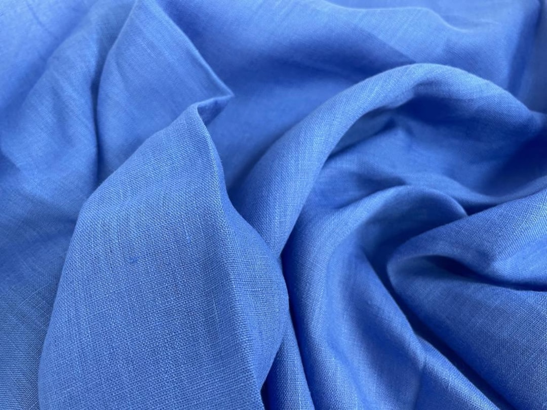 100% Light Blue Linen Fabric, Linen by the Meter Cut to Measure, Linen ...