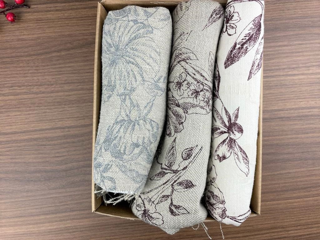 PINK FANTASY Bundle of 100% Linen Fabric Bundles, Ideal for Craft or ...