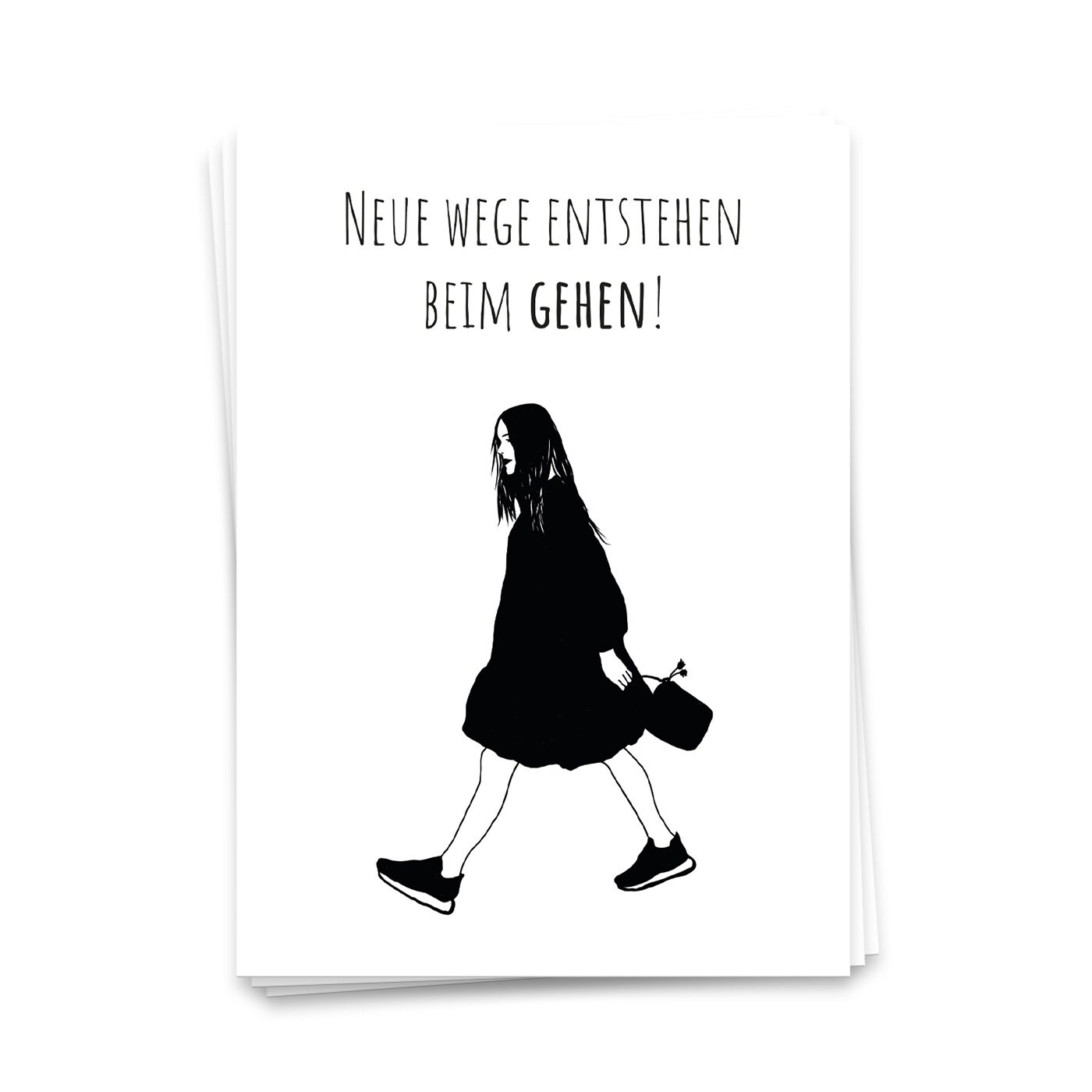 Postkarte Neue Wege entstehen beim Gehen Motivation, Grußkarte ...