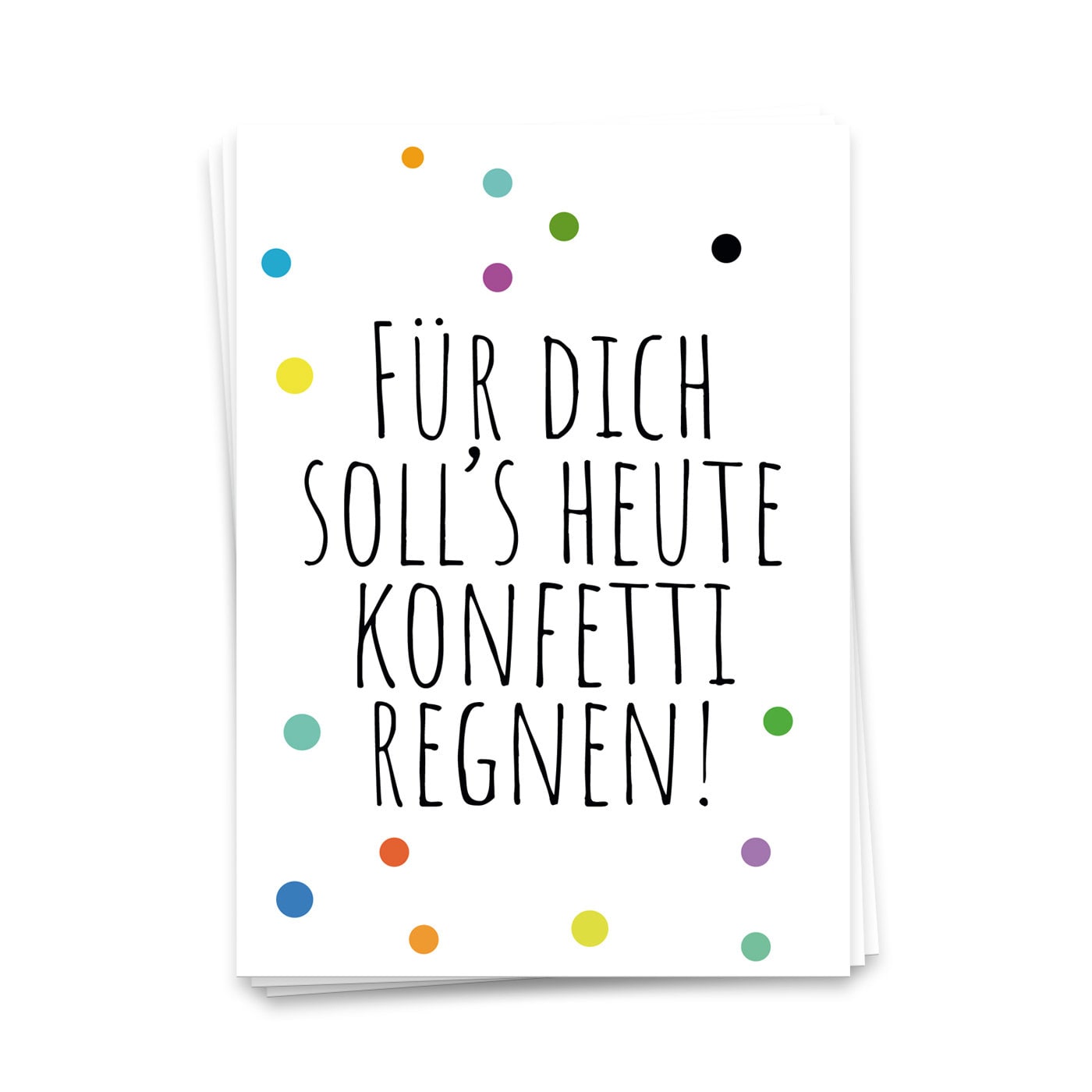 Geburtstagskarte Für Dich Soll's Heute Konfetti Regnen - Etsy UK