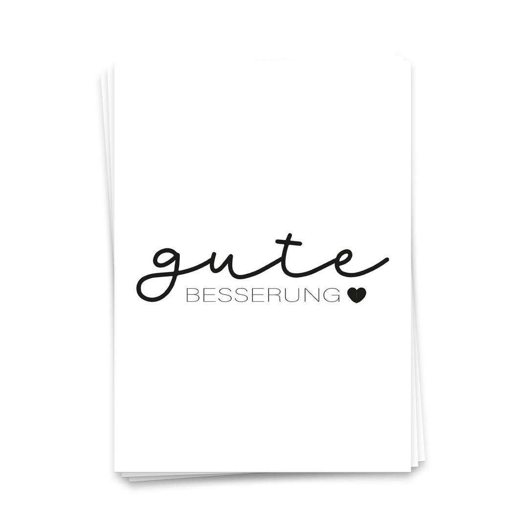 Postkarte Gute Besserung Genesungskarte, Gute Besserung, Grußkarte ...