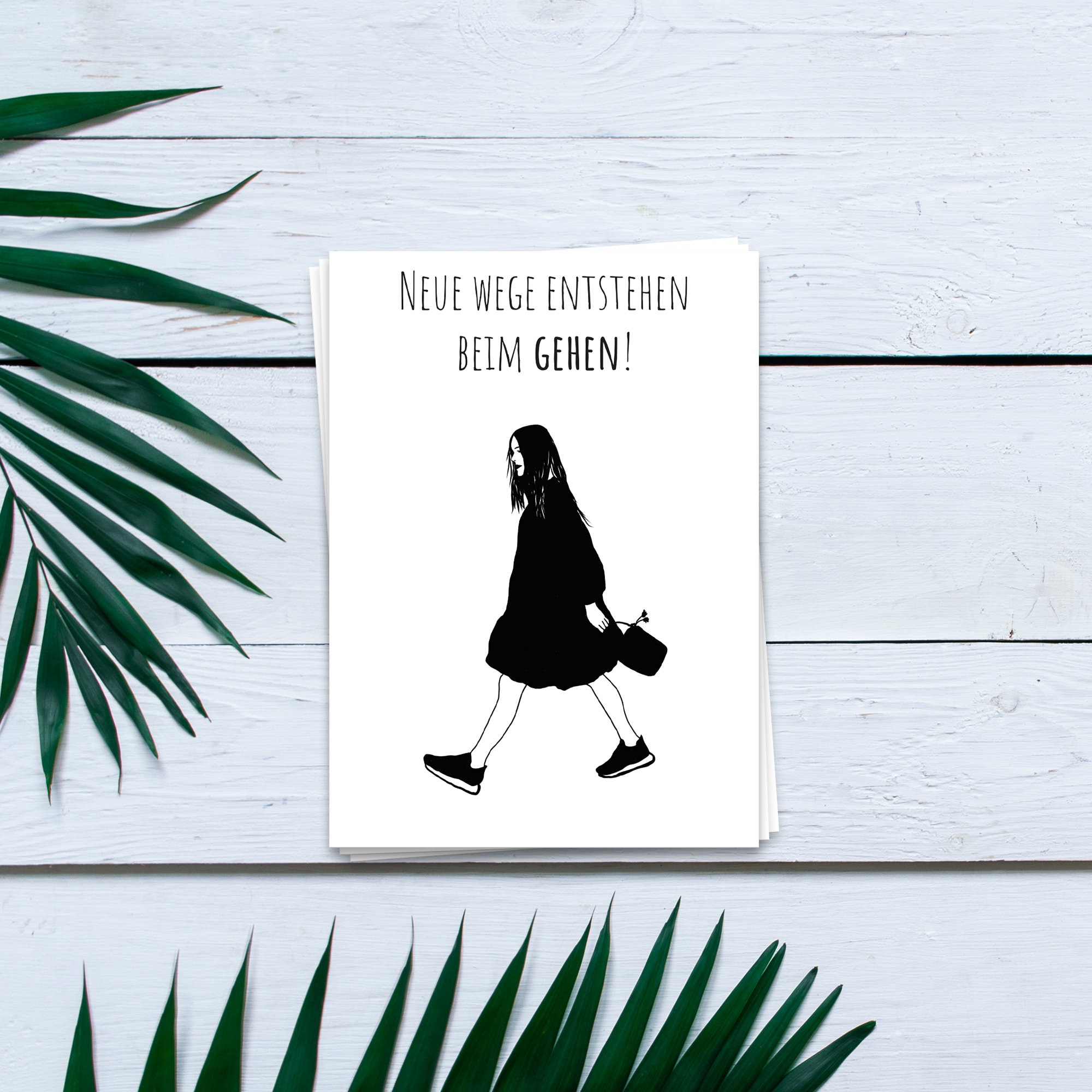 Postkarte Neue Wege entstehen beim Gehen Motivation, Grußkarte ...