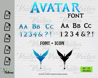 Avatar alphabet svg - Etsy Schweiz