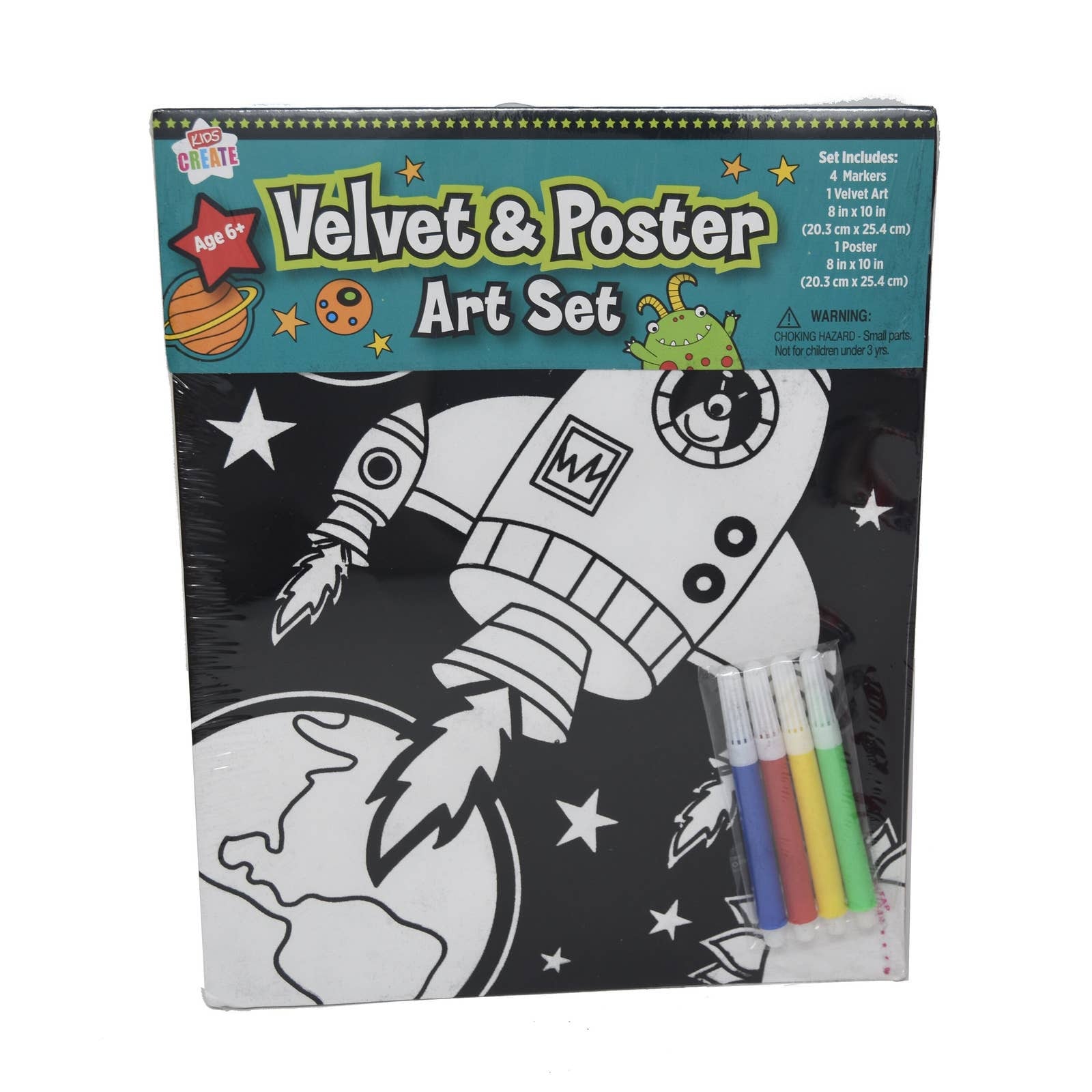 Kids Create - Velvet & Poster Art Set Includes 1 Velvet Art 8 Inches by ...