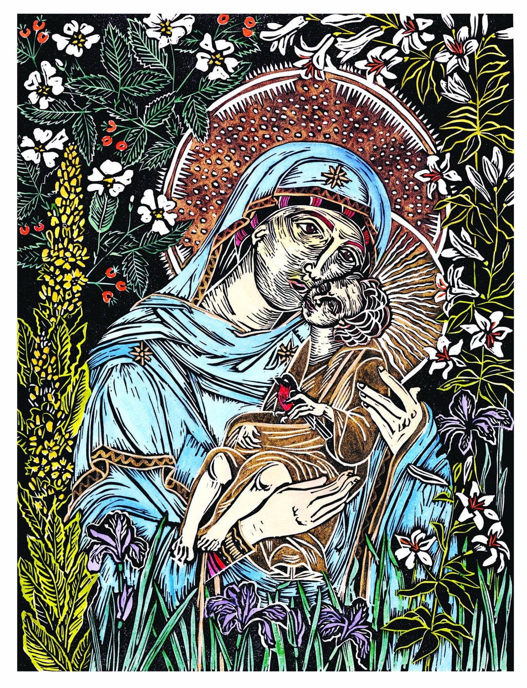 Madonna of the Flowers - Etsy