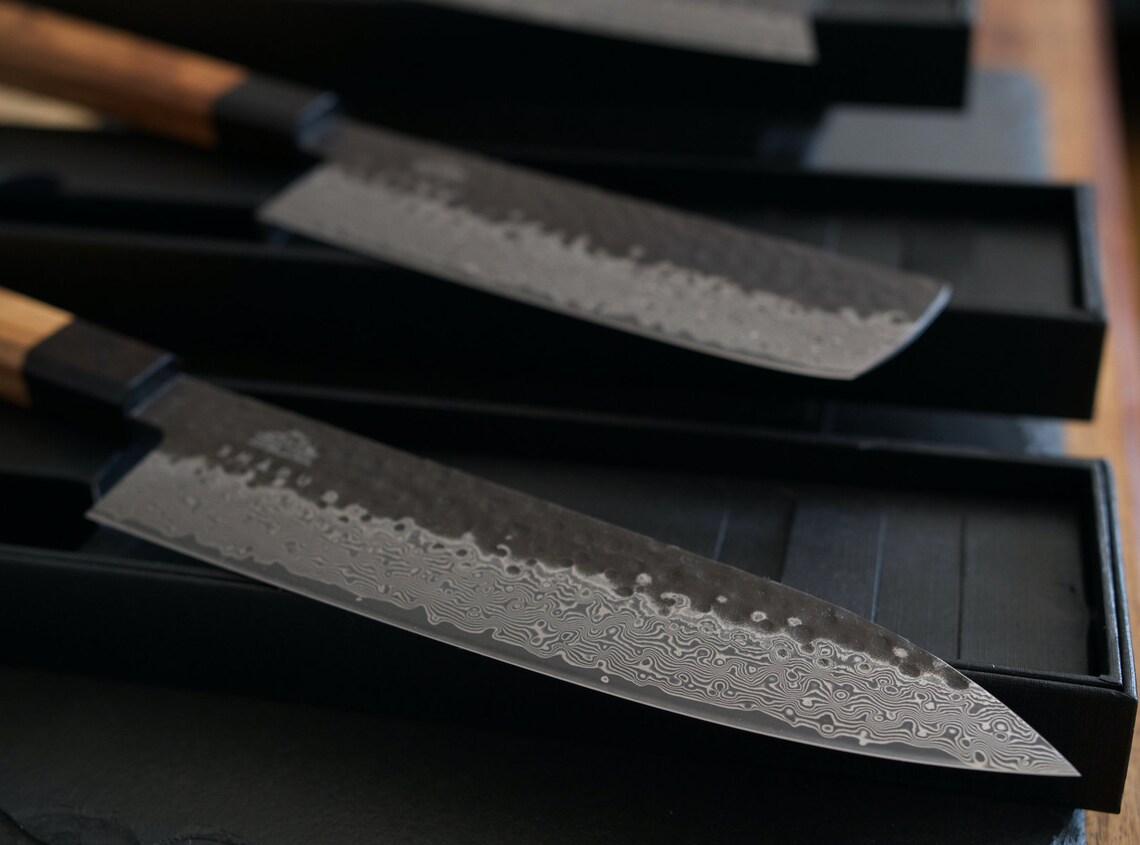 Shapu Knives Olive Wood Handle 3 Piece Set - Etsy