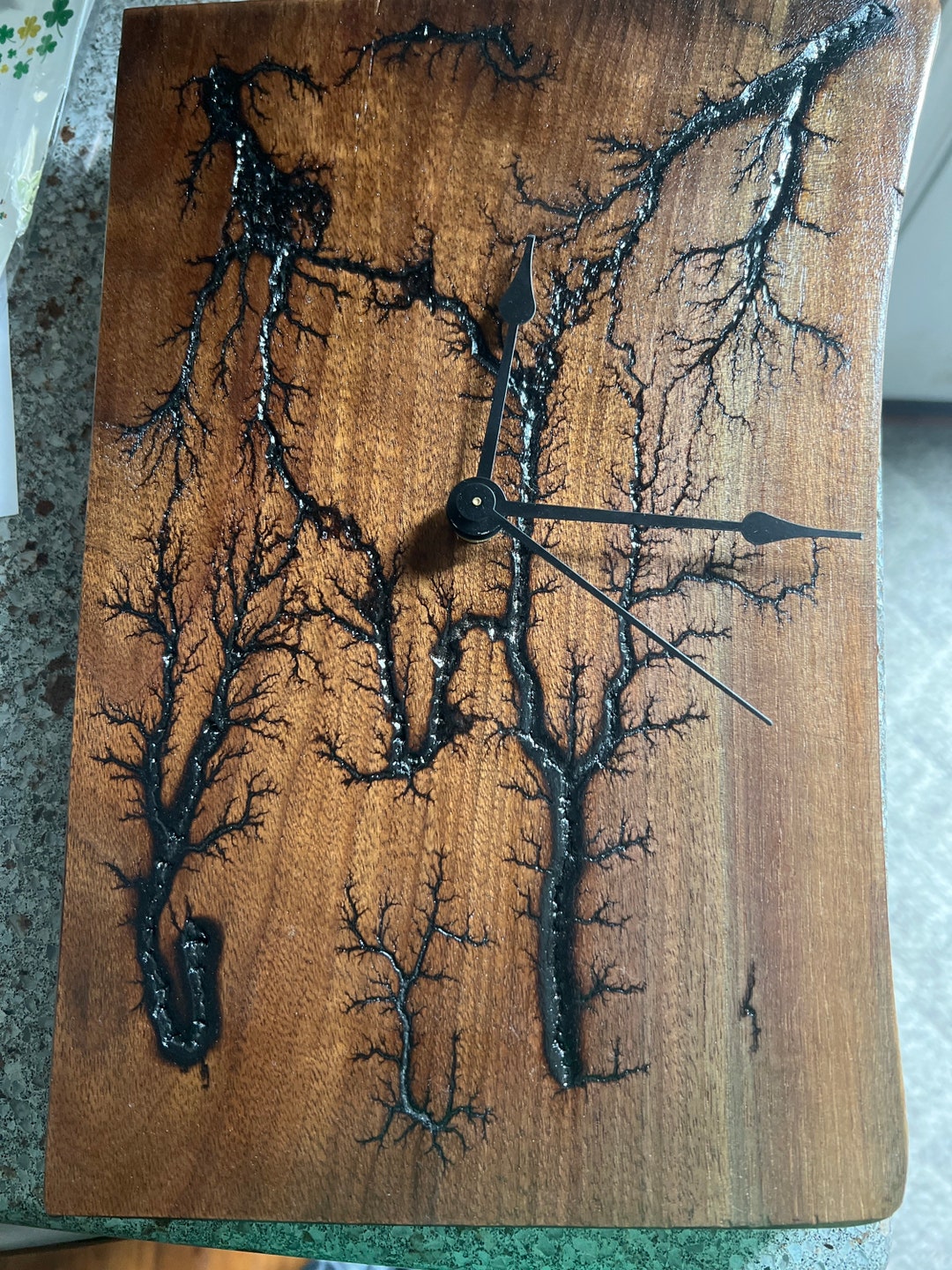 Walnut Live Edge Clock - Etsy