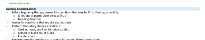 Nsaids Cheat Sheet - Etsy Canada