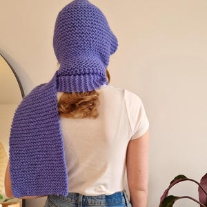 Simple Hooded Scarf Scandi Style Knitting Pattern - Etsy