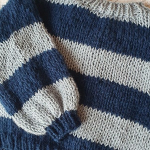 Stripey Seamless Sweater - Beginner Friendly Striped Jumper Chunky ...