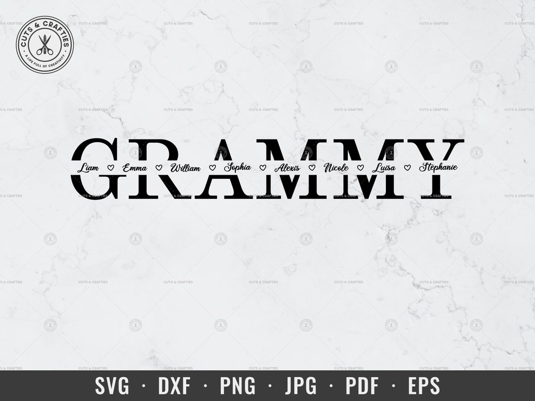 Grammy Svg, Grammy Split Monogram Svg, Grandmother Svg, Grandmother ...