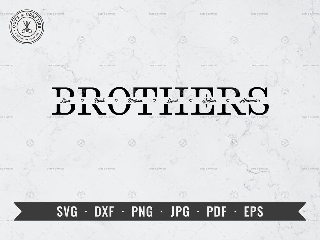Brothers Svg, Sibling Svg, Brothers Split Monogram Svg, Family Svg ...